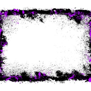 Frame Splatter Black Purple Background Printable Artwork Splash Frame ...