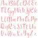 Pink Watercolor Alphabet Clipart, Watercolor Letters, Digital Clipart ...