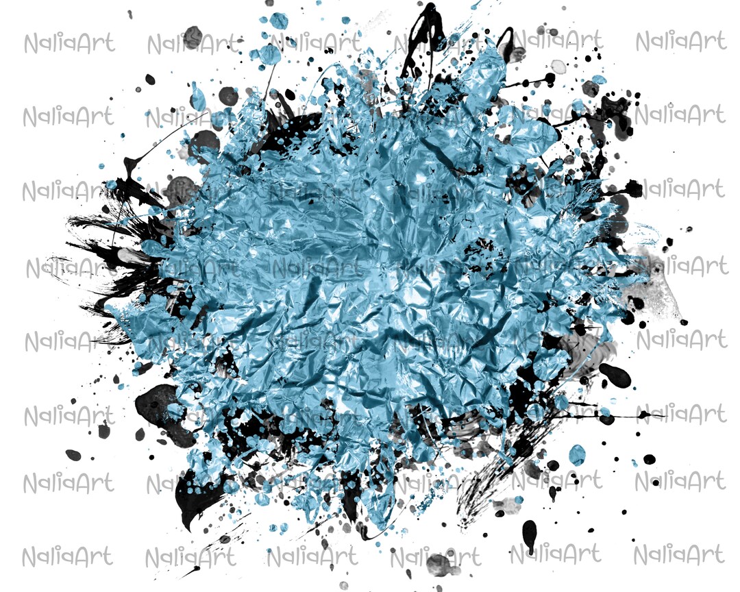 Background Paint Splatter Foil Blue Black Splash Frame Splatter ...