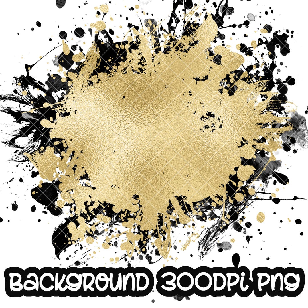 Background Paint Splatter Gold Black | Splash Frame | Splatter ...