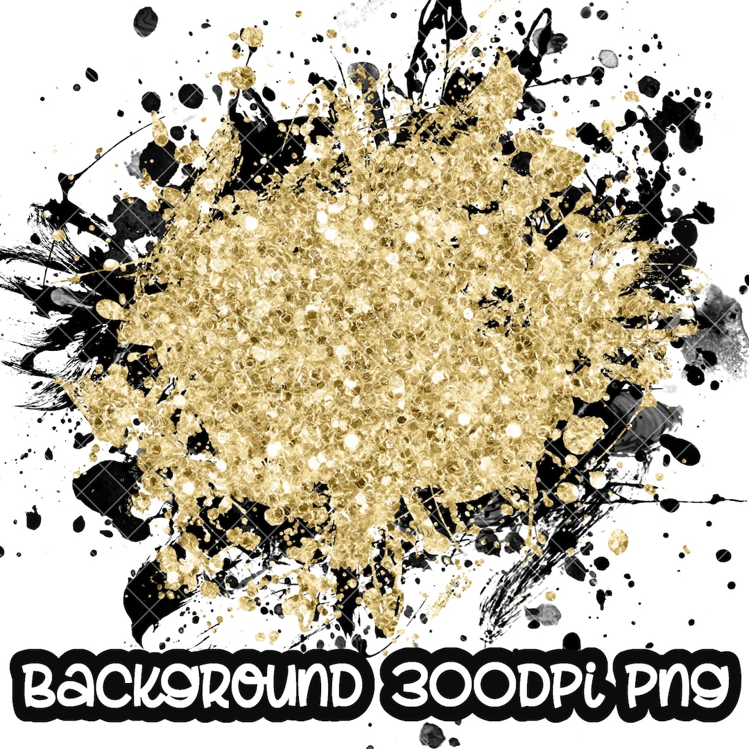 Background Paint Splatter Glitter Gold Black | Splash Frame | Splatter ...