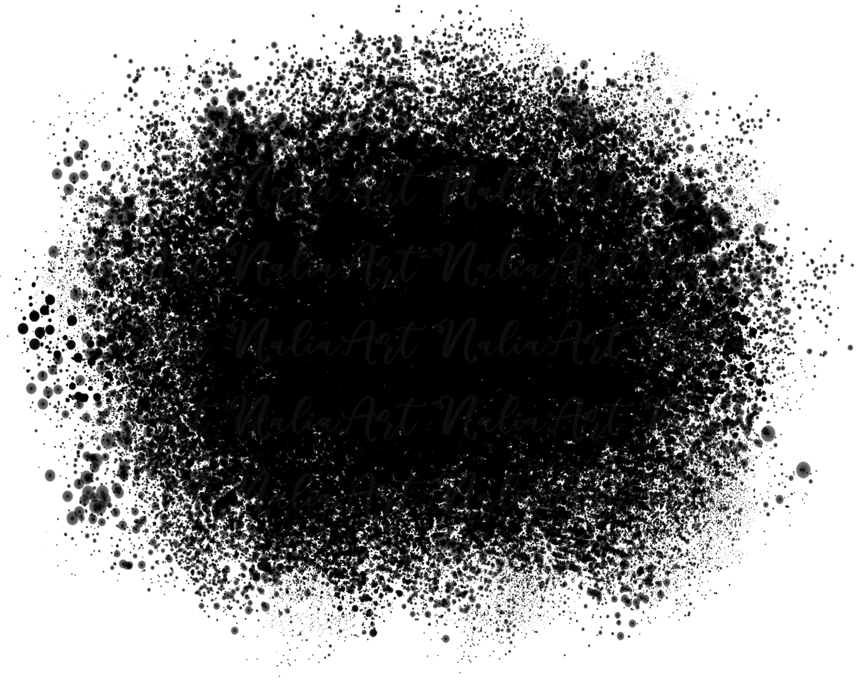 Black Spray Paint Splatter