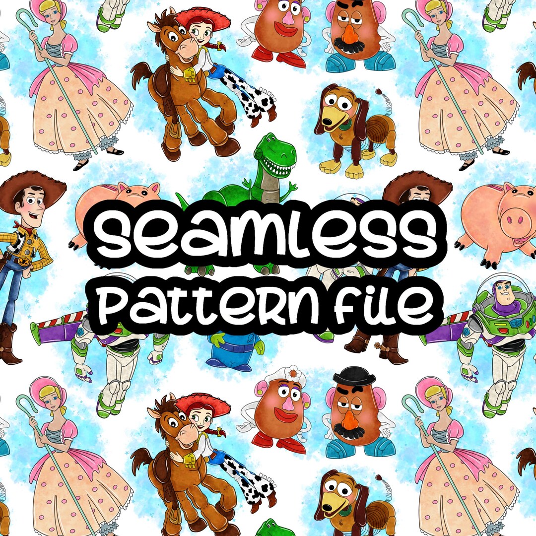 Toy Story Seamless Pattern, Digital Paper Background Download JPG - Etsy