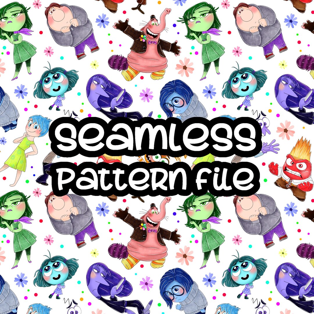 Inside Out Seamless Pattern, Digital Paper Background Download JPG - Etsy