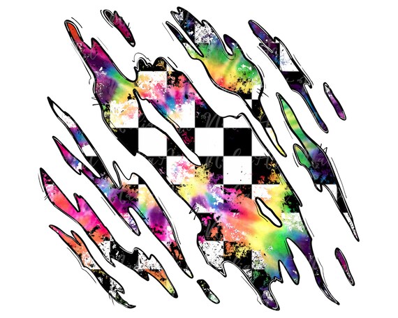 Ripped Scratch Mark Background Checkered Flag Tie Dye Grunge - Etsy