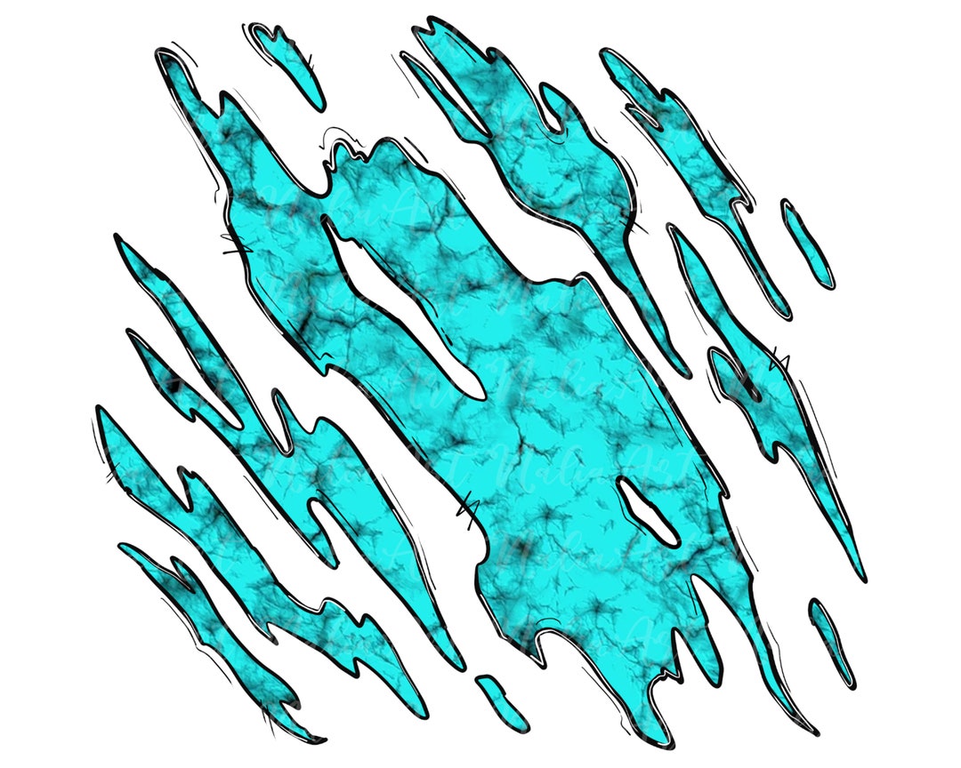 Ripped Scratch Mark Background Turquoise Grunge Splash Frame Splatter ...