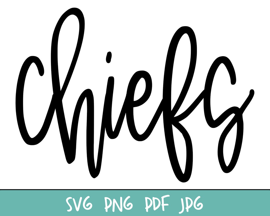 Chiefs Mascot Hand Lettered Sublimation Design SVG Game Day SVG I Sport ...