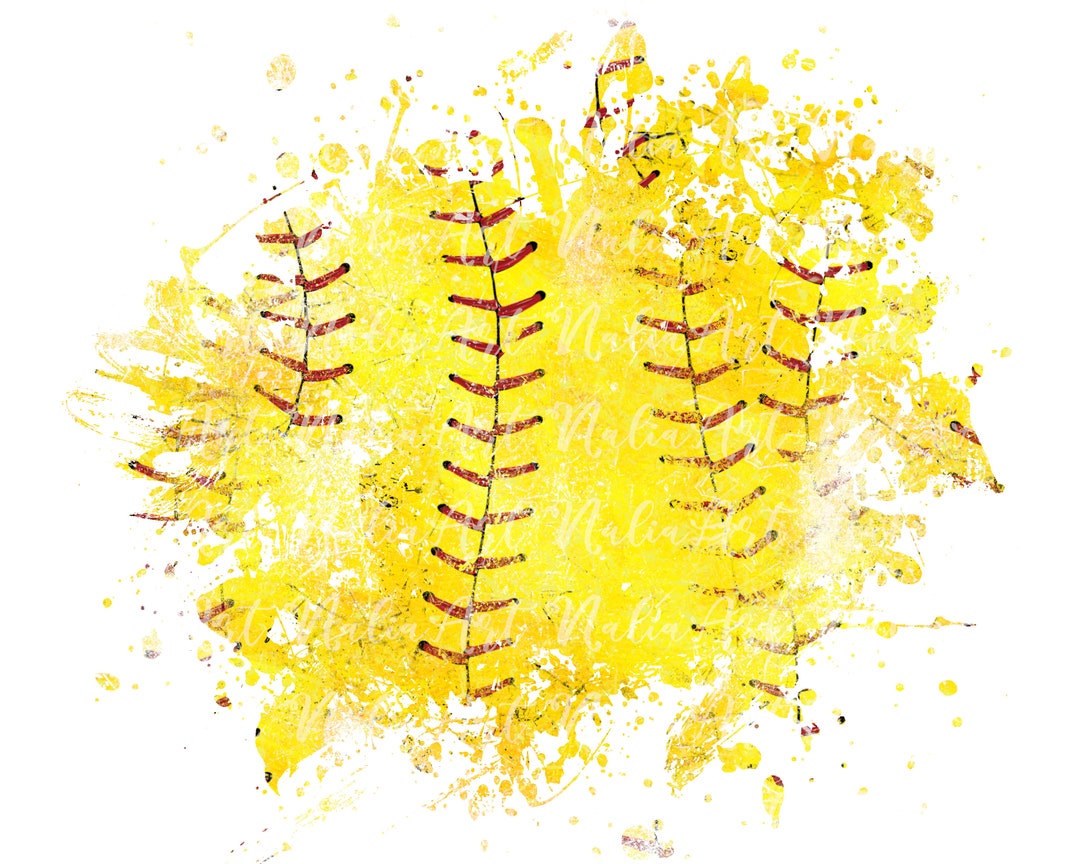 Background Softball Grunge Splash Frame Distressed Print Softball ...