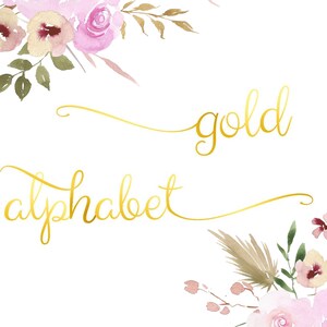 Gold Alphabet Clip Art Gold Foil Alphabet Digital Clipart | Etsy