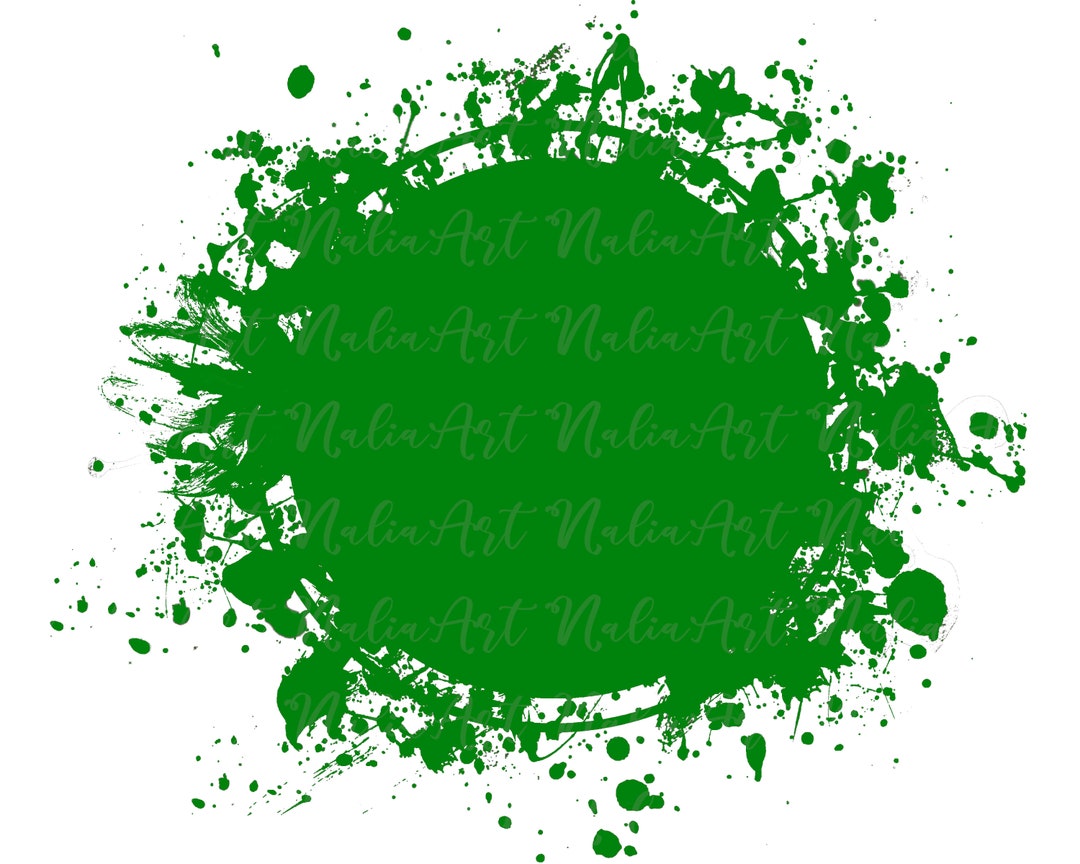 Background Paint Splatter Green Splash Frame Splatter Background ...