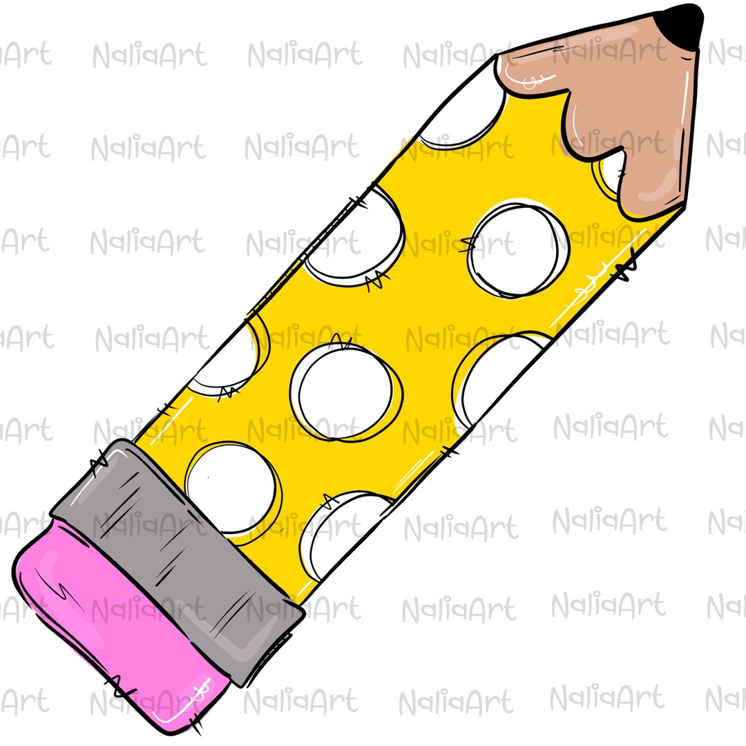 Teacher Sublimation Design PNG Pencil Dots Hand Drawn Digital Download ...