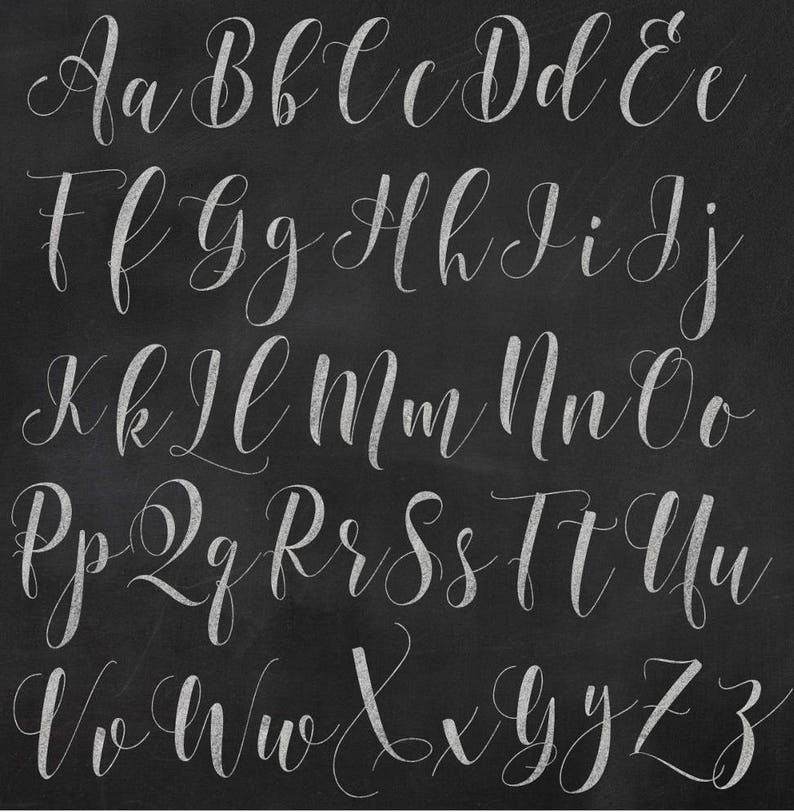 Chalkboard Alphabet Clip Art, Chalk Digital Clipart, Font, Letters ...