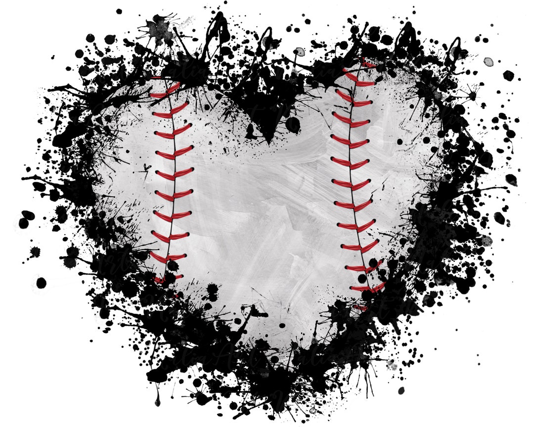 Heart Baseball Heart PNG Sport Heart Heart Watercolor - Etsy