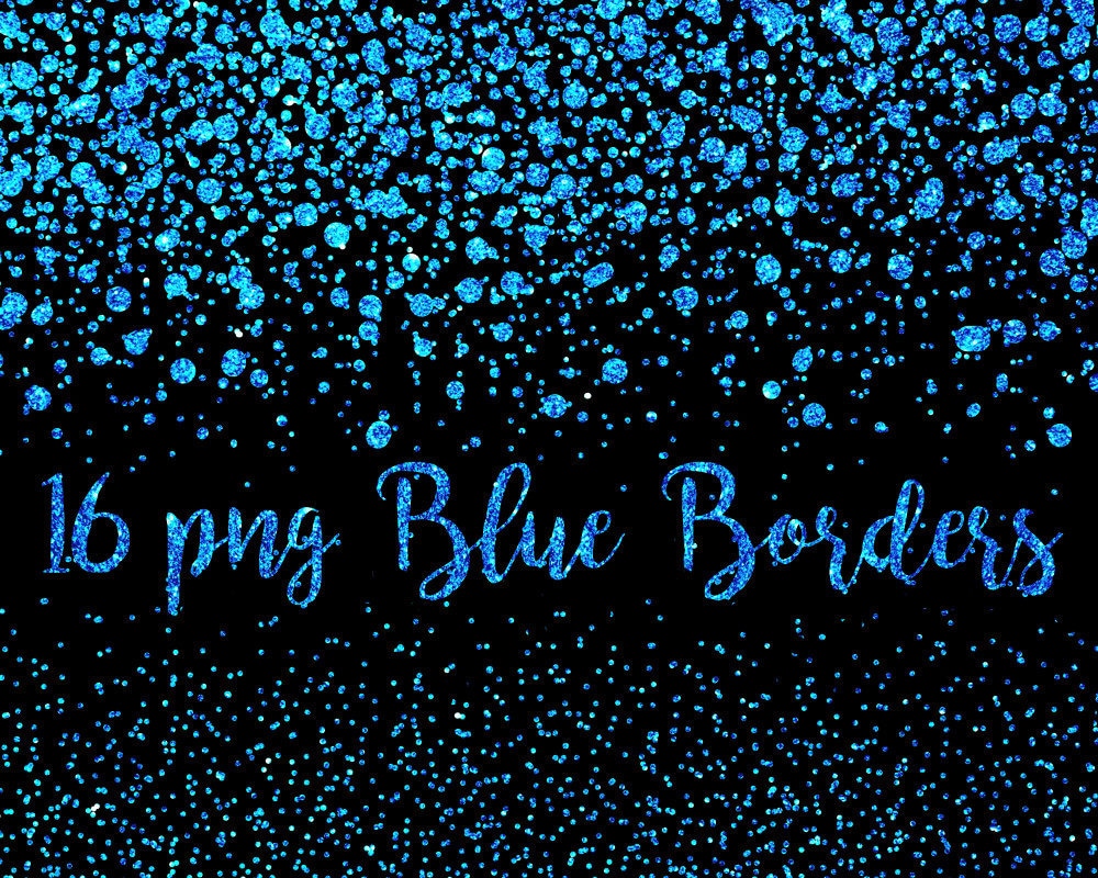 Blue Confetti Border
