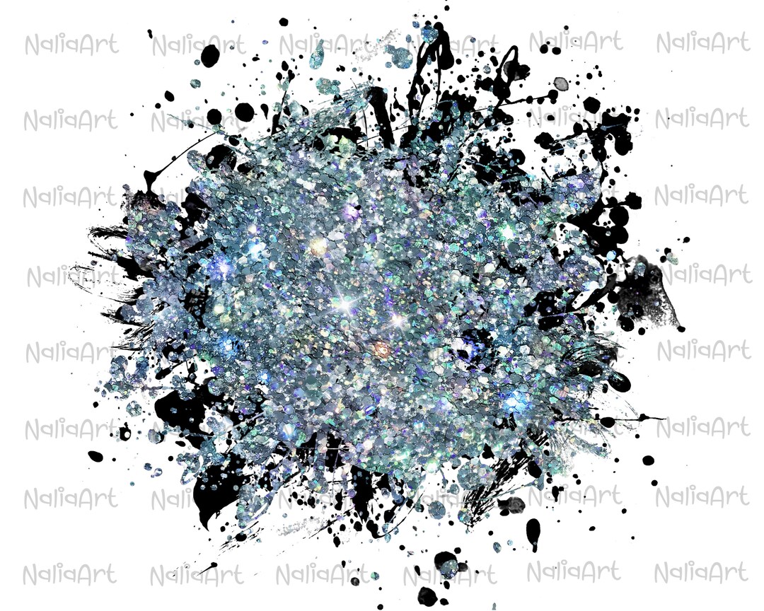 Background Paint Splatter Glitter Blue Black Splash Frame Splatter ...