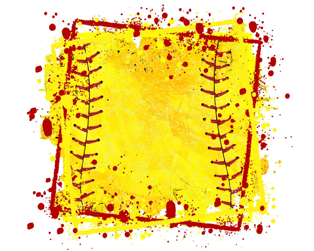 Background Softball Grunge Distressed Print Splash Frame Splatter ...
