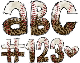 Softball Baseball Doodle Letters Clipart, Letters Clip Art, Sports ...