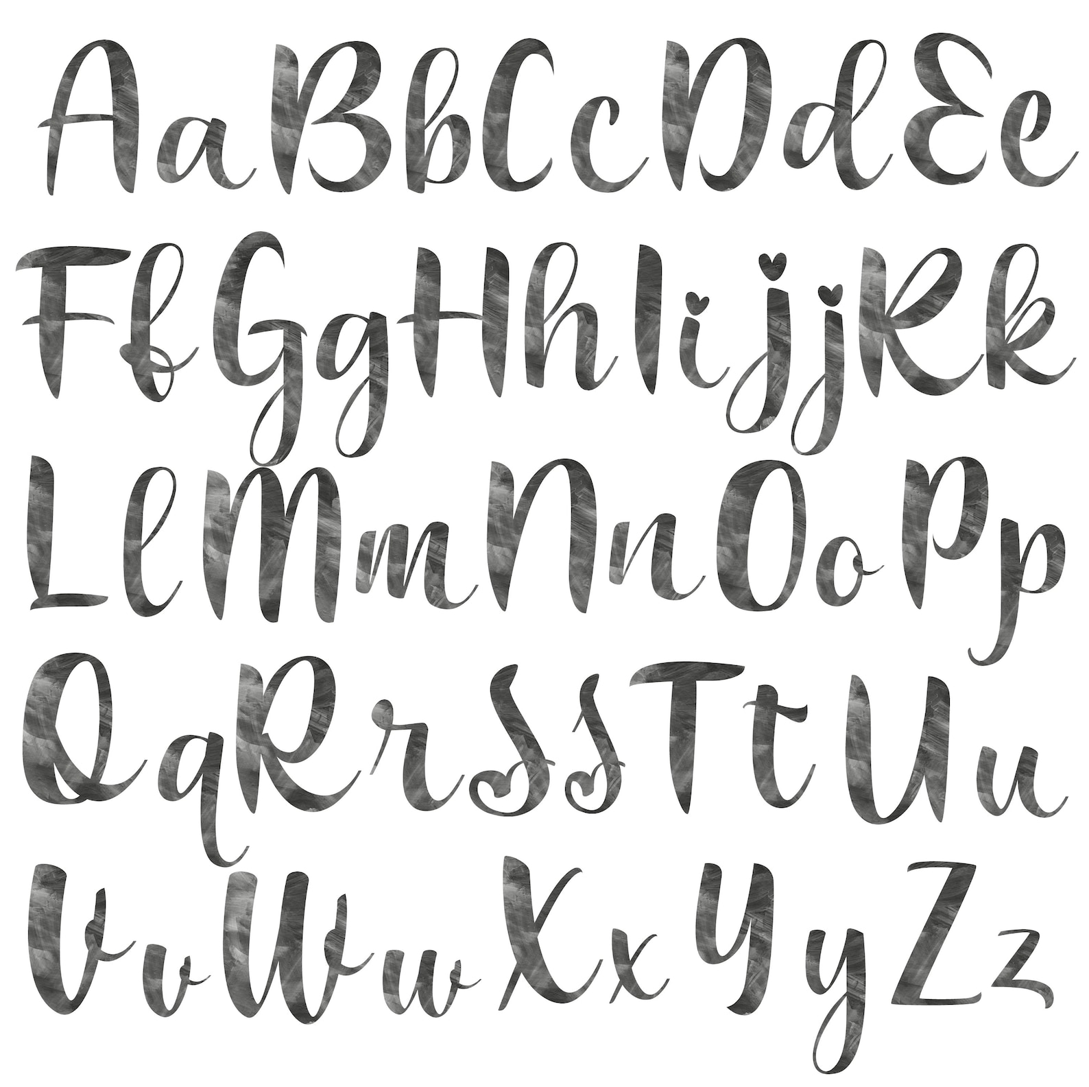 Black Watercolor Alphabet Clipart Watercolor Letters Digital - Etsy