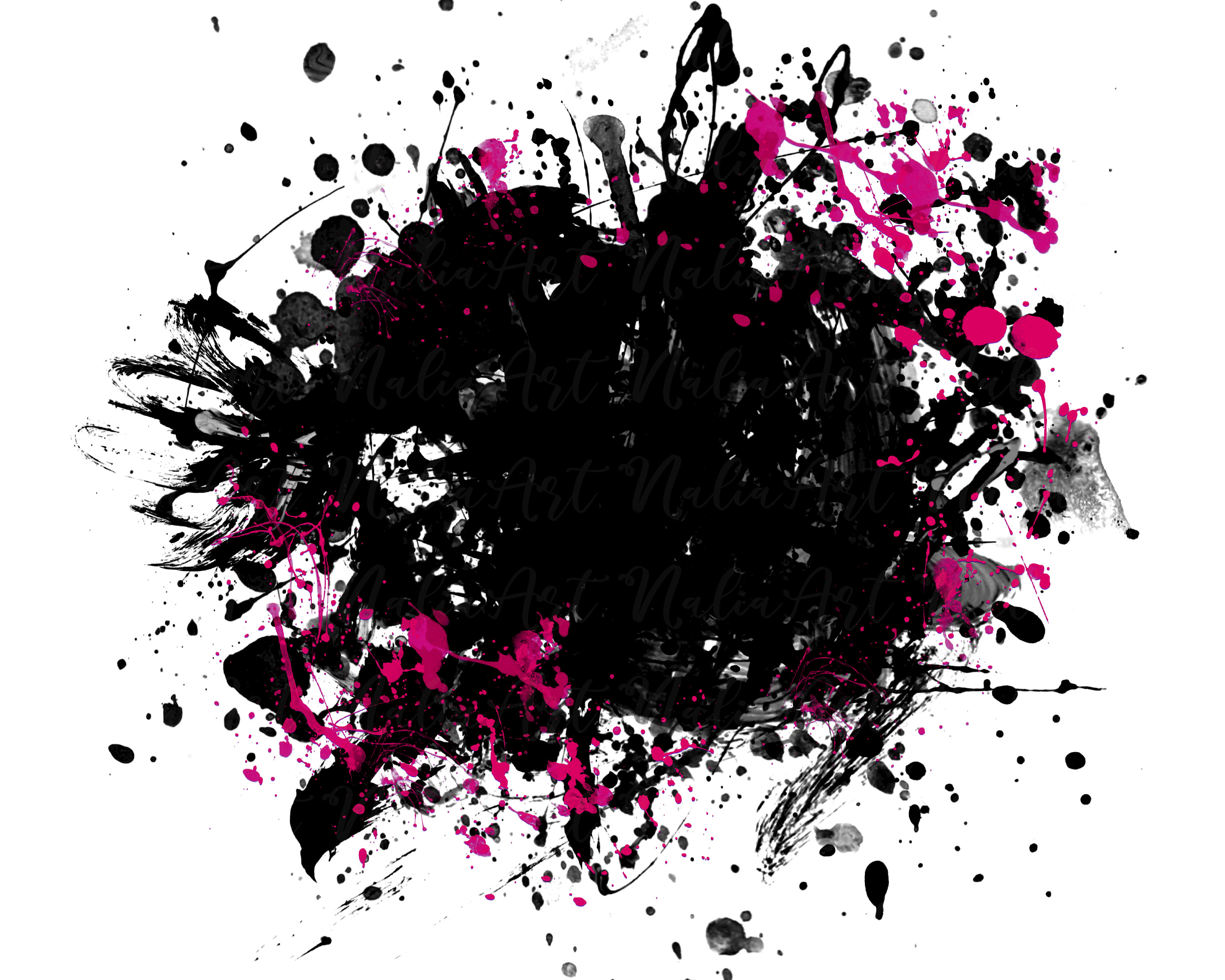Paint Splatter Png Pink