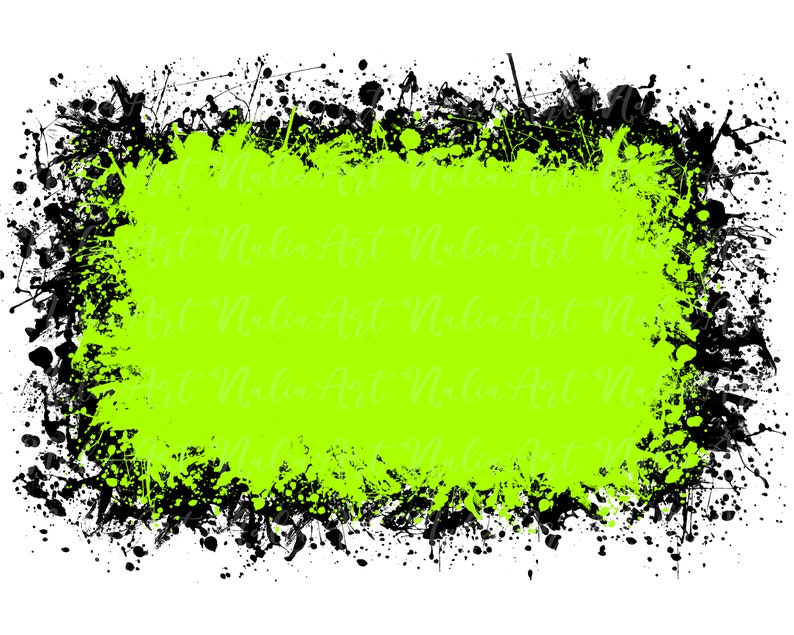 Background Paint Splatter Green Black Splash Frame Splatter Background ...