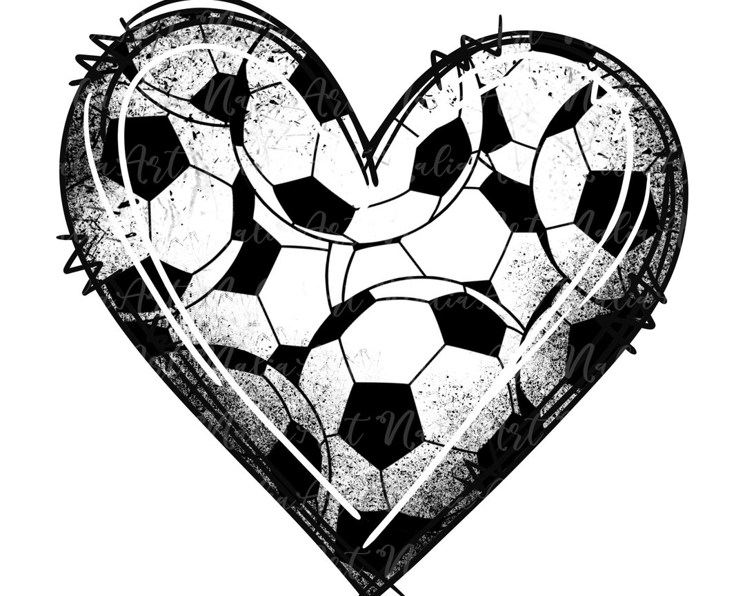 Heart Soccer Heart PNG Sport Heart Heart Watercolor - Etsy
