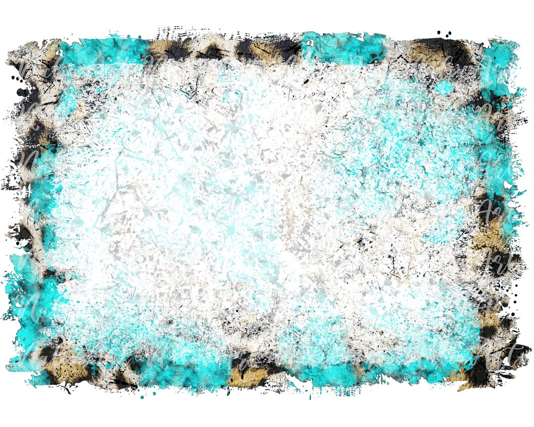 Background Leopard Turquoise With Bleach Affect Distressed Print ...