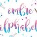 Ombre Watercolor Alphabet Clipart, Watercolor Letters, Digital Clipart ...