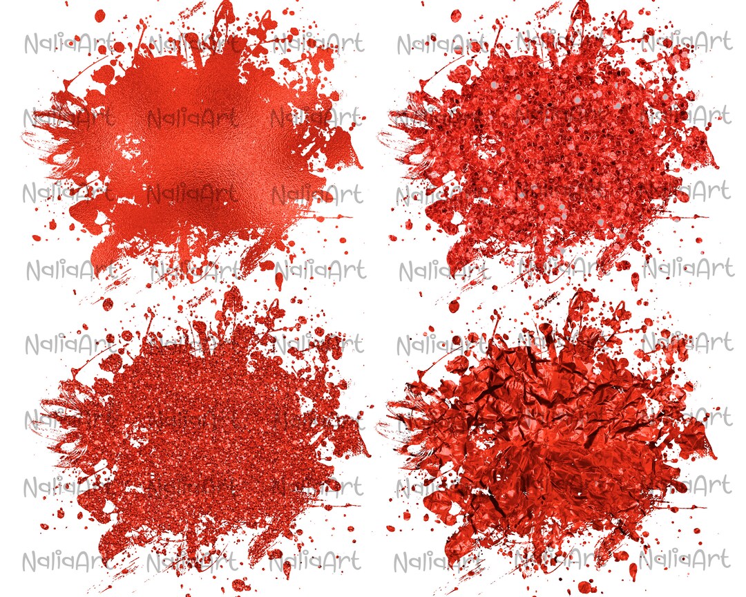 Background Paint Splatter Glitter Foil Red Splash Frame Splatter ...