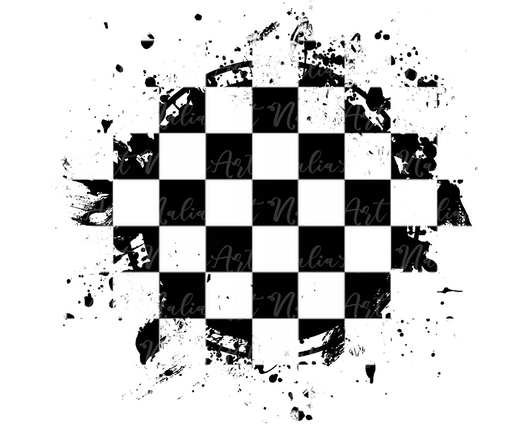 Background Checkered Flag Distressed Checkered Flag Grunge Splash Frame ...