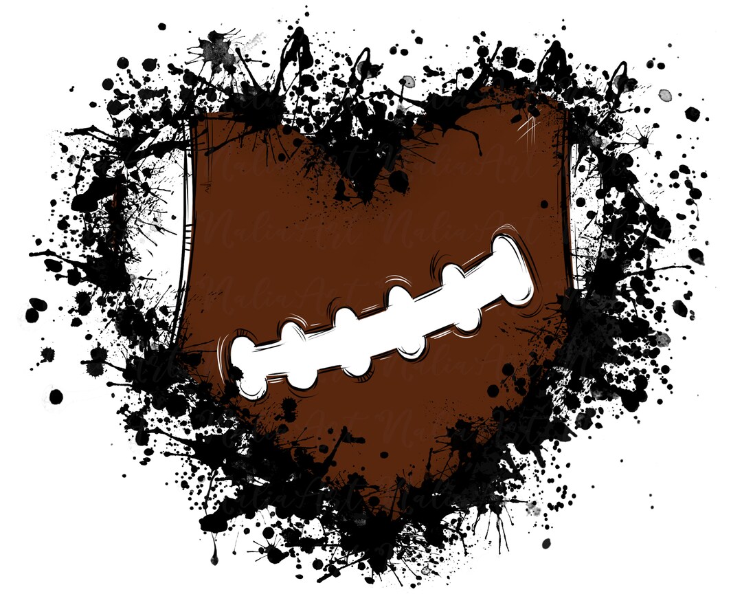 Heart Football Heart PNG Sport Heart Heart Watercolor Sublimation PNG ...