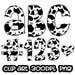 Doodle Letters Black and White Cow Clipart, Letters Clip Art, Digital ...