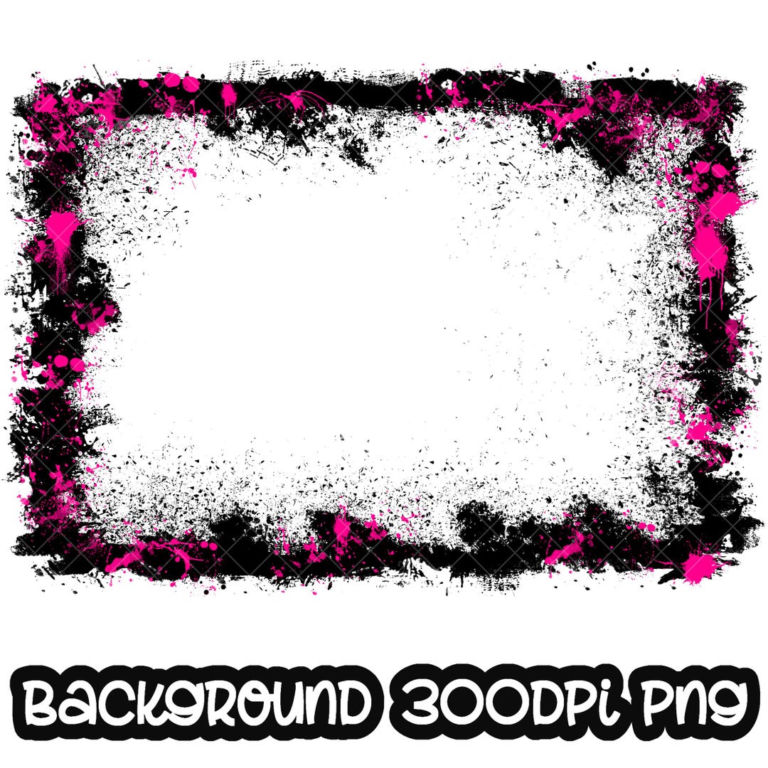 Frame Splatter Black Pink Background | Printable Artwork | Splash Frame ...