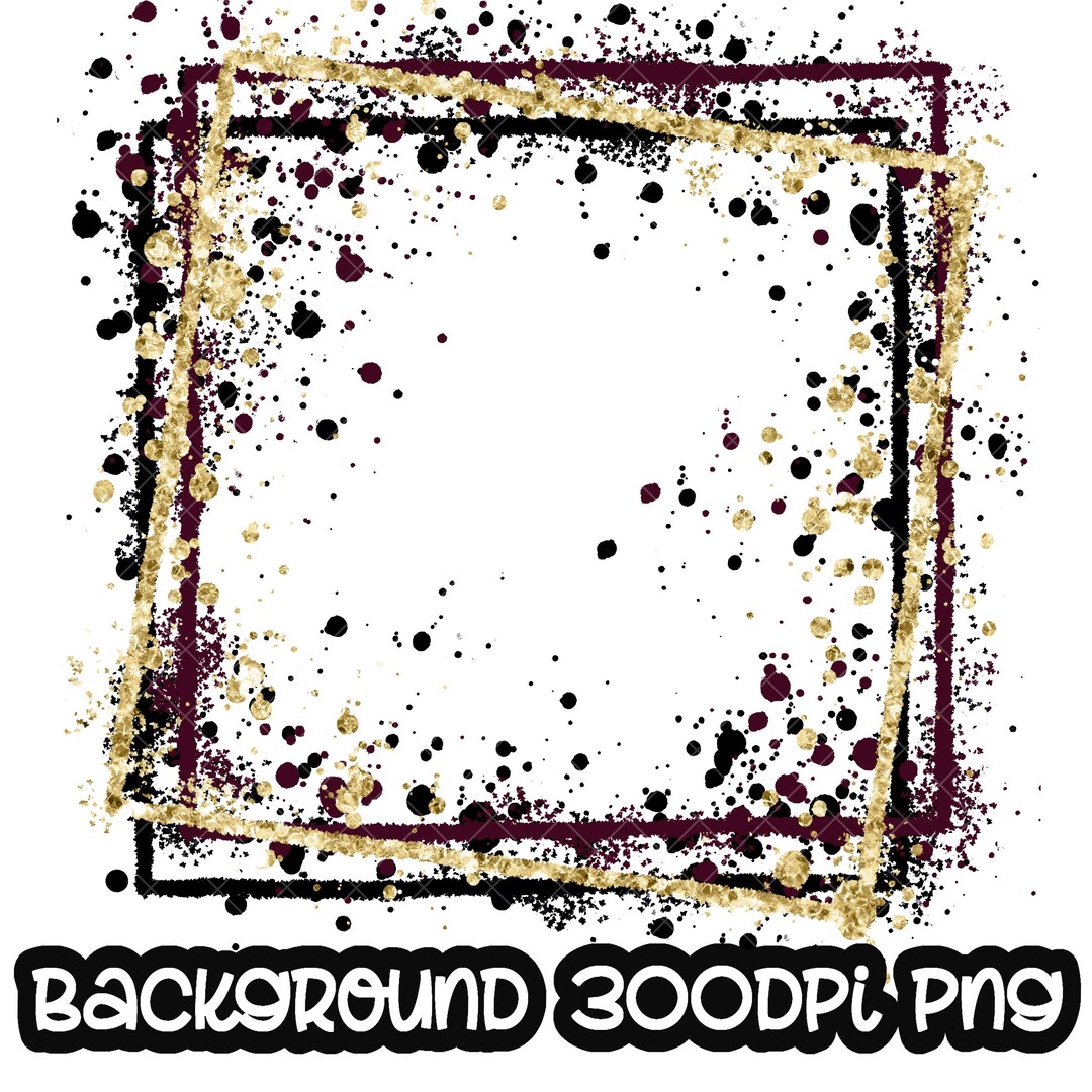 Frame Splatter Gold Maroon Background | Printable Artwork | Splash ...