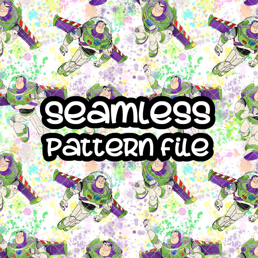 Toy Story Buzz Lightyear Seamless Pattern, Digital Paper Background ...