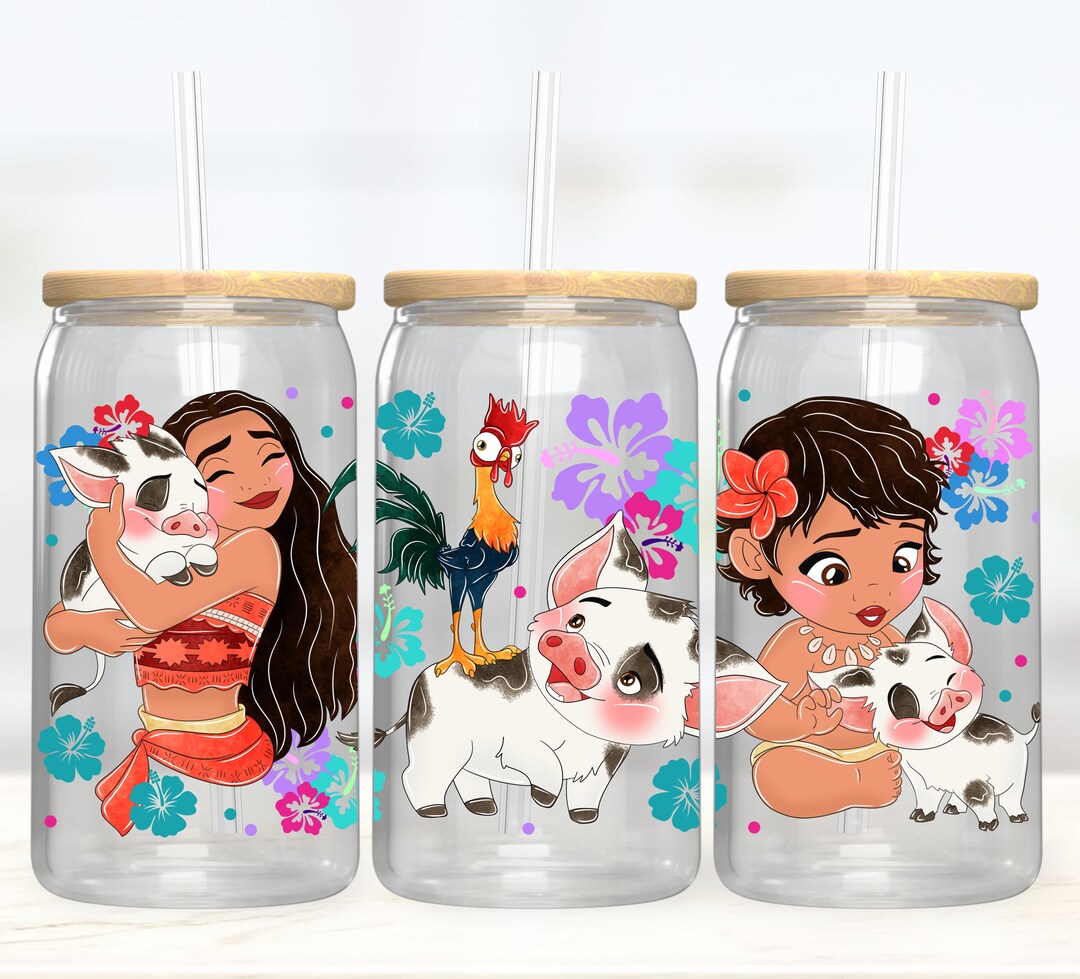 Anime Cartoon Princess Moana Heihei Cup PNG File DIGITAL DOWNLOAD 16oz ...