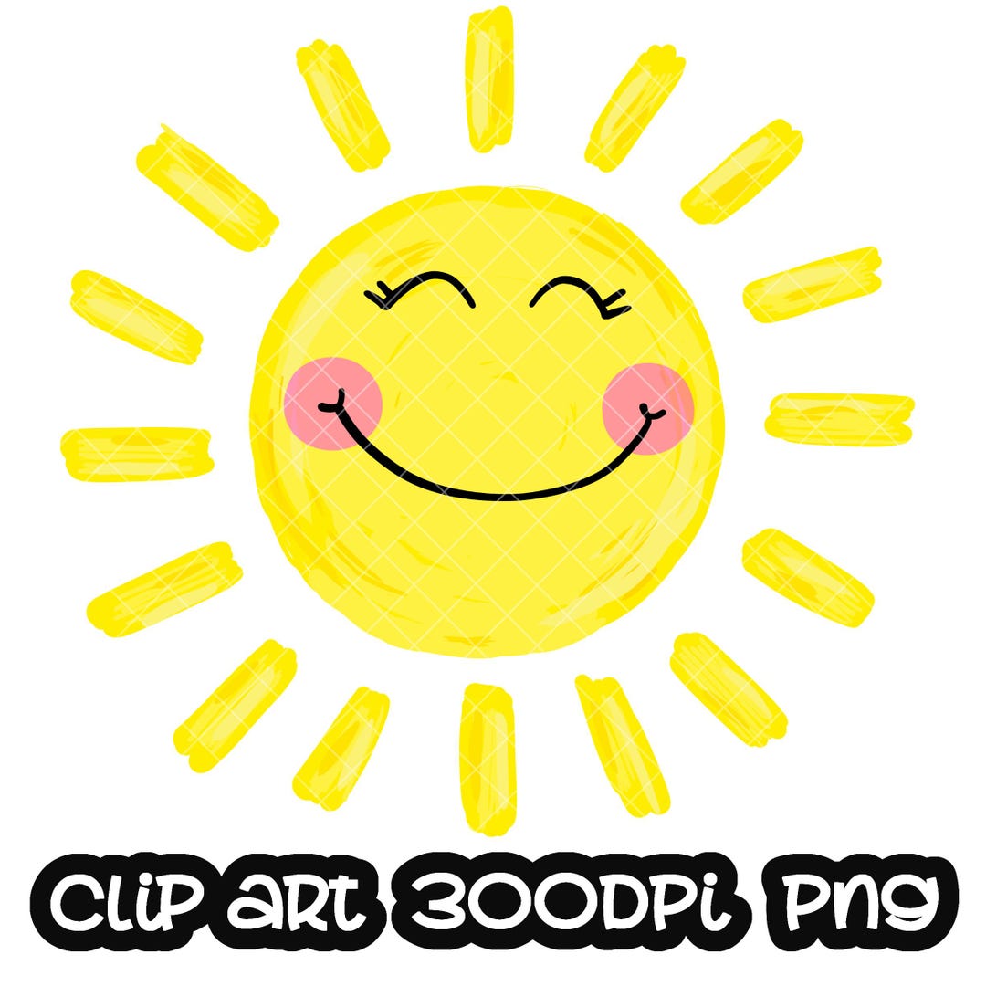 Sun Doodle Summer PNG Sublimation | Sunshine Clip Art | Summer Clip Art ...