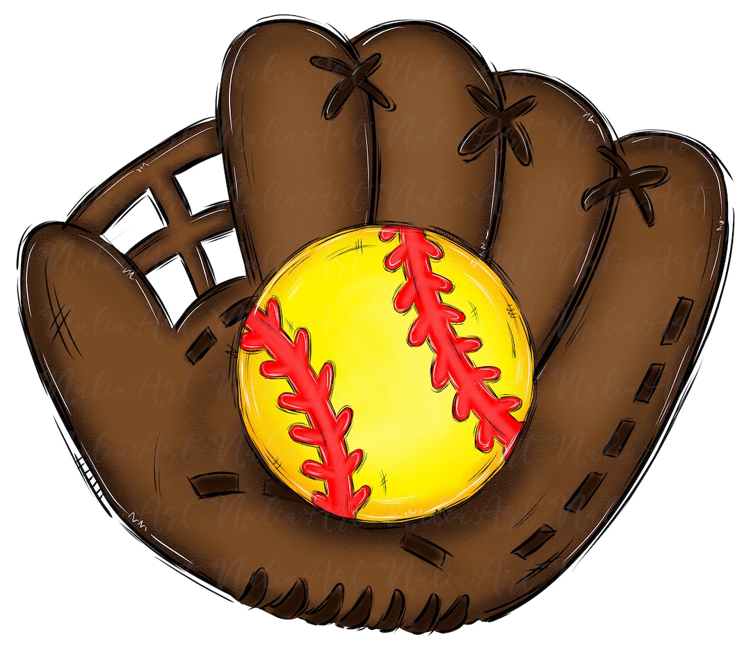 Softball Glove Sublimation Design PNG Sport Clip Art Sport - Etsy