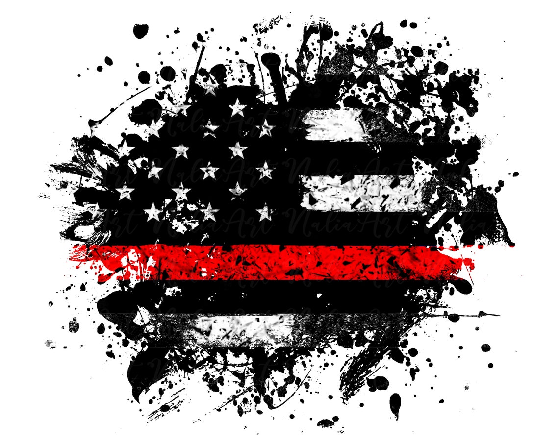 Background Fire Fighter Thin Red Line Fireman Fire Wife Design - Etsy