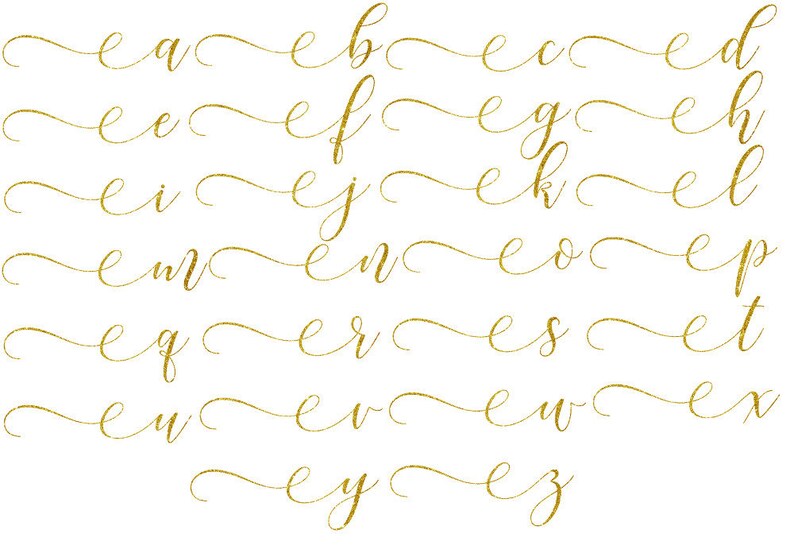 Gold Glitter Alphabet Clip Art, Gold Alphabet, Digital Clipart, Numbers ...
