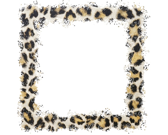 Cheetah Print Border Clip Art