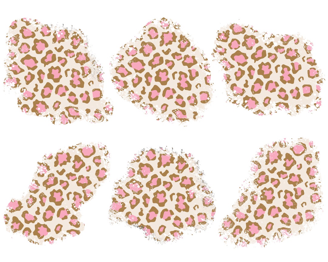 Background Leopard Pink Distressed Print Leopard Patches Splash Frame ...