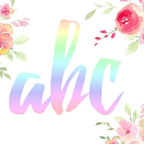 Rainbow Digital Alphabet PNG Clipart Glitter Rainbow - Etsy