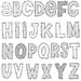 Doodle Letters Clipart, Letters Clip Art, Digital Clipart, Numbers Clip ...