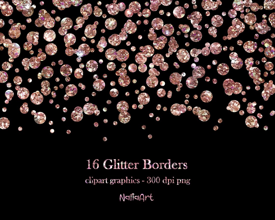 Pink Glitter Border, Confetti Borders, Clipart Glitter , Clip Art ...