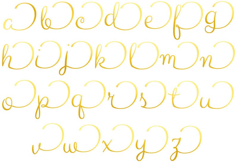 Gold Alphabet Clip Art, Gold Foil Alphabet, Digital Clipart, Numbers ...