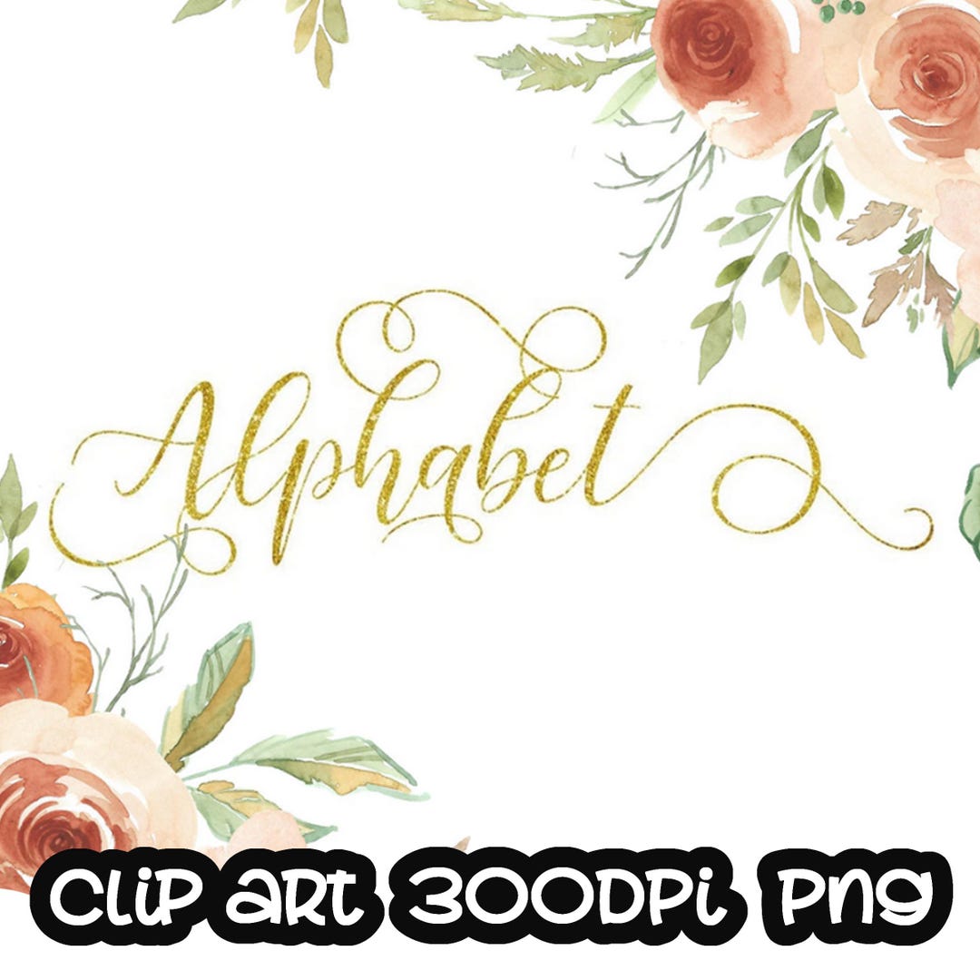 Gold Glitter Alphabet Clip Art, Gold Alphabet, Digital Clipart, Numbers ...