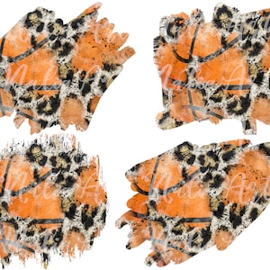 Basketball Leopard Distressed Background Png Design - Etsy