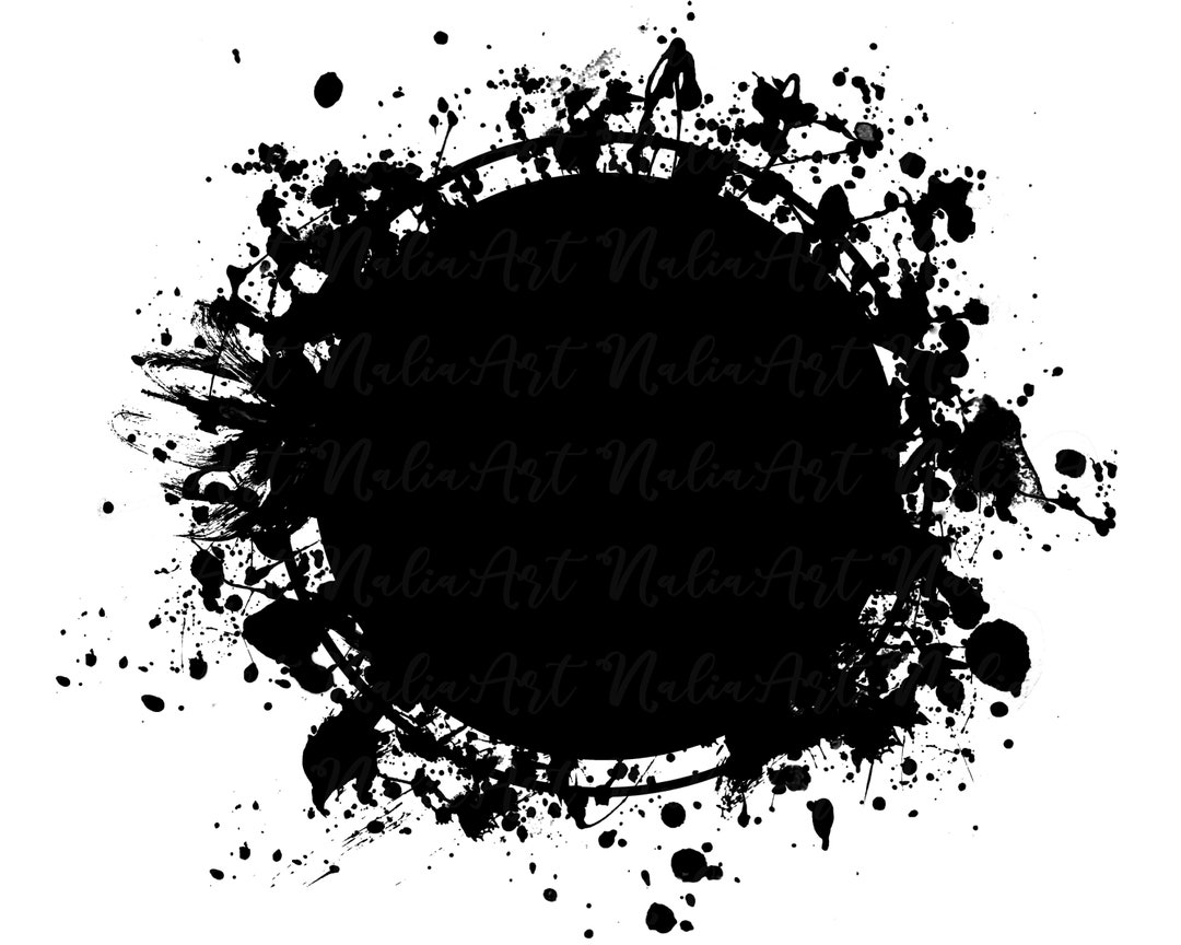 Background Paint Splatter Black Splash Frame Splatter Background ...