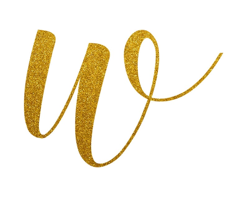 Gold Alphabet Clip Art Gold Glitter Alphabet Digital | Etsy