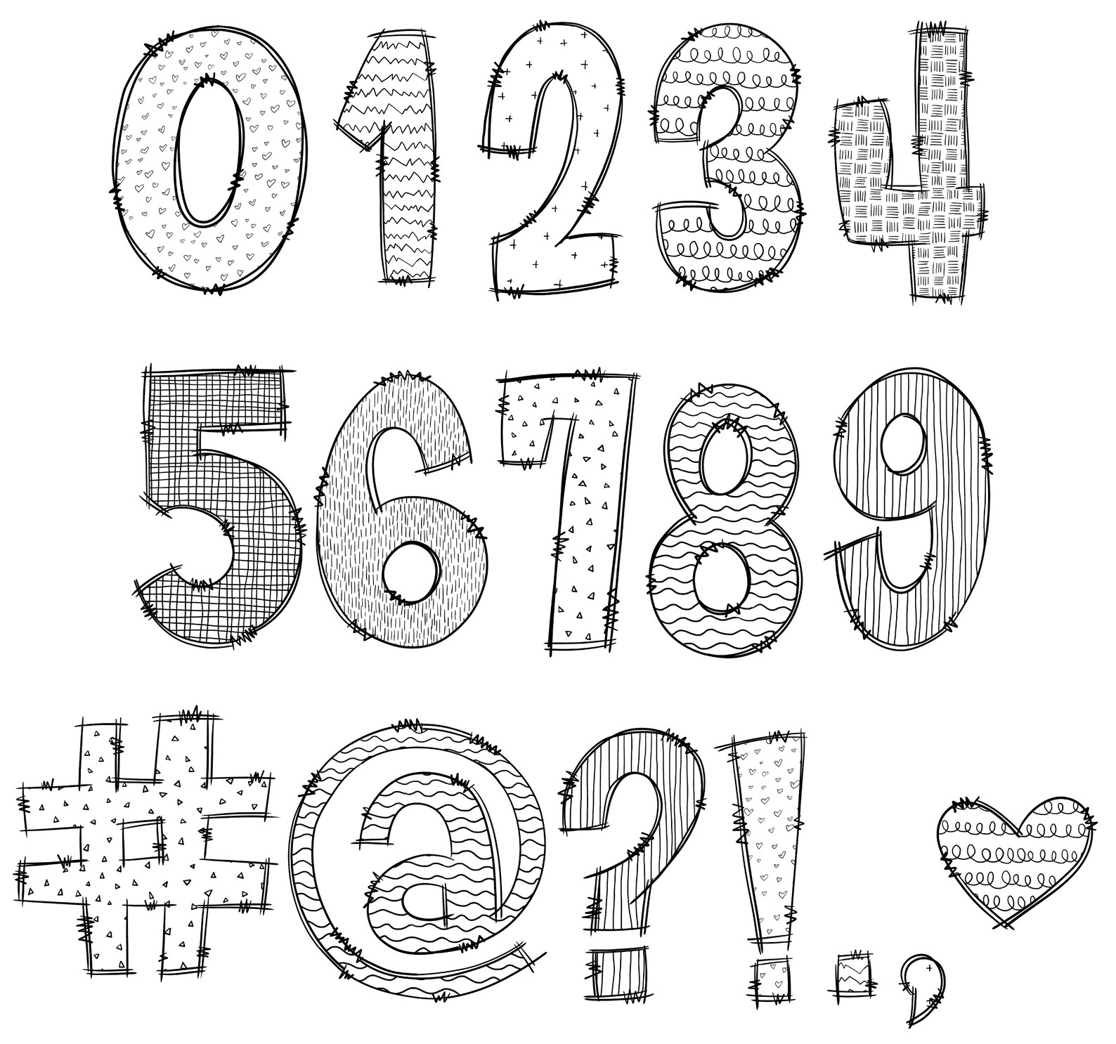 Doodle Letters Clipart Letters Clip Art Digital Clipart - Etsy